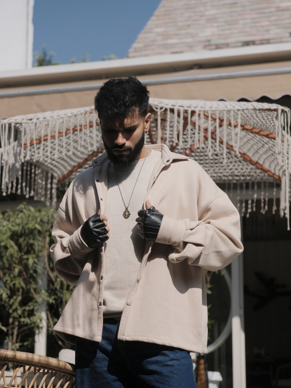 Spring Shacket - Beige – urbanneedsindia